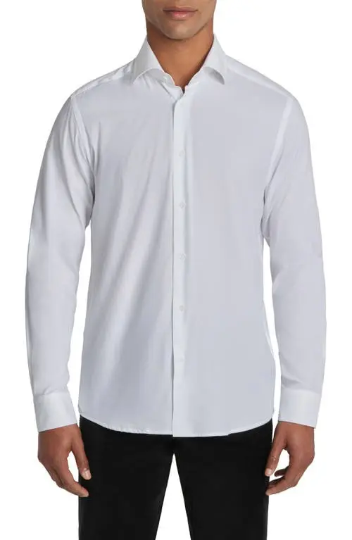 JACK VICTOR Aurelio Cotton & Silk Blend Dress Shirt