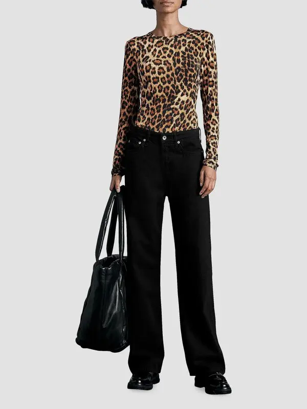 Rag & Bone Featherweight Logan Wide-leg Pant - Black