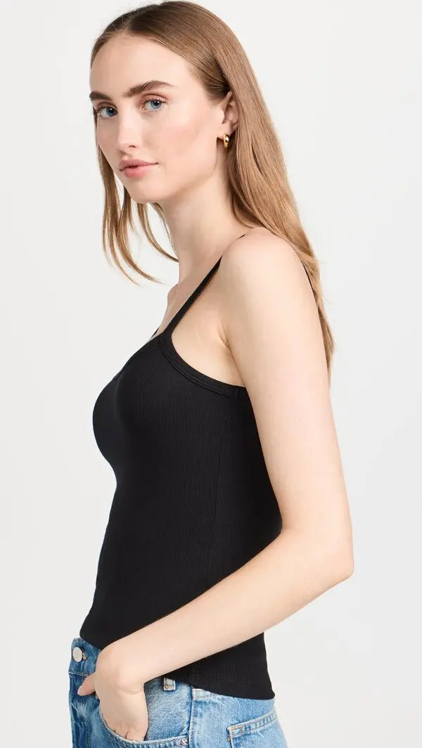Cotton Citizen Verona Spaghetti Tank - Jet Black
