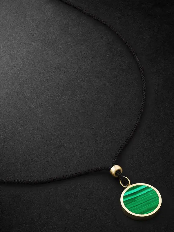 Jacquie Aiche Gold And Malachite Pendant Necklace - Green