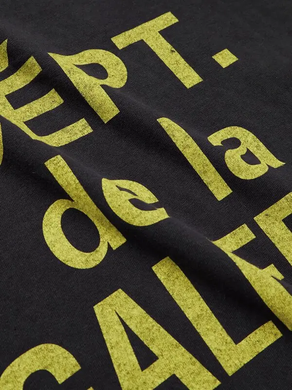 GALLERY DEPT. French Logo-print Cotton-jersey T-shirt - Black