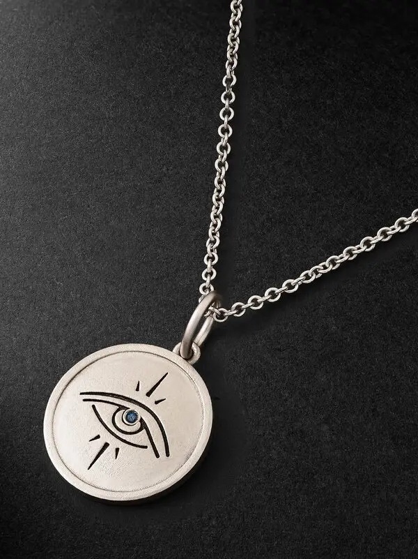 Jacquie Aiche White Gold 'eye Burst' Diamond Pendant Necklace