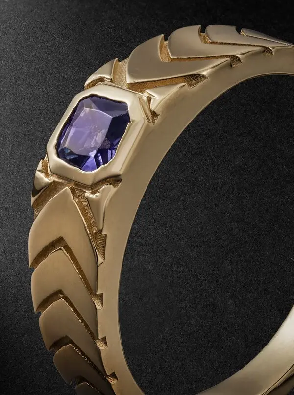 Jacquie Aiche Gold Tanzanite Ring