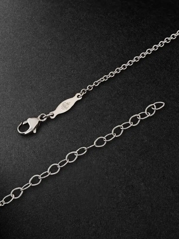 Jacquie Aiche White Gold Diamond Cross Pendant Necklace