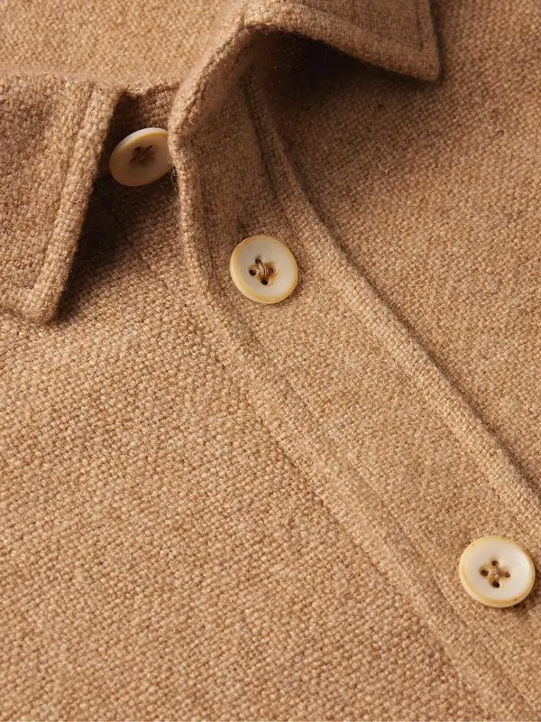 THE ELDER STATESMAN Cashmere Overshirt - Brown