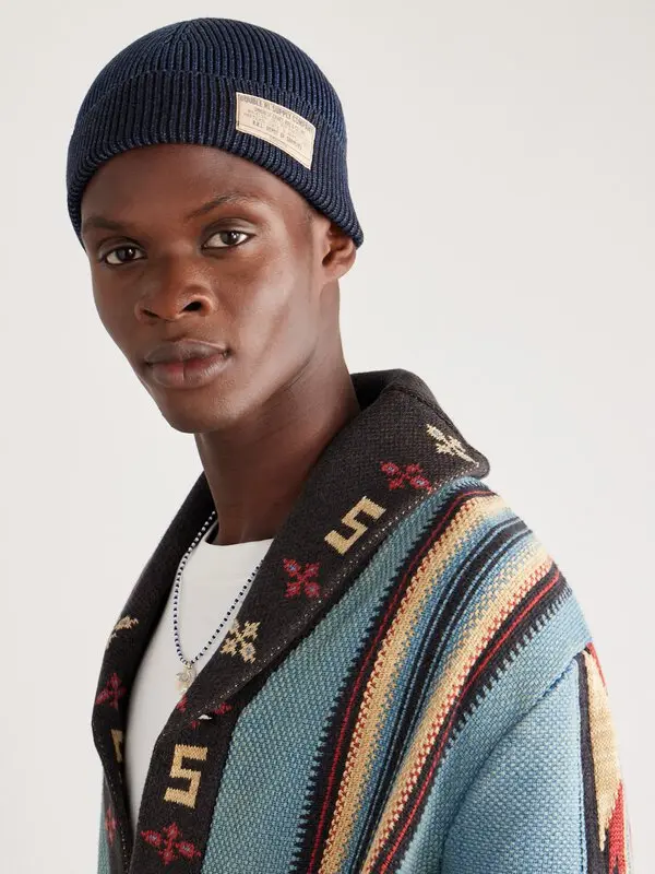 Ralph Lauren Logo-appliquéd Ribbed Cotton Beanie