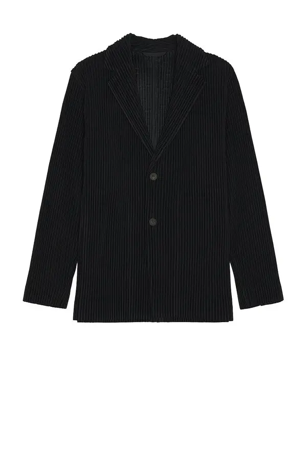 Issey Miyake Ribbed Plisse Blazer