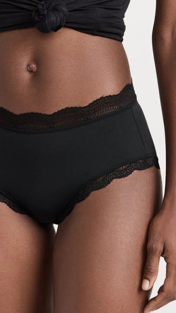 STRIPE & STARE High Rise Knickers 4 Pack - Black