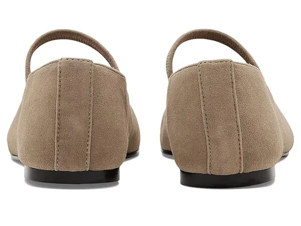 Madewell Suede Ballet Flats With Elastic Strap - Brown