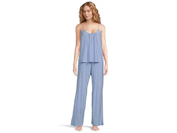 Eberjey Gisele Printed Cami Pants Pj Set Pajama Sets Seashell Navy - Blue