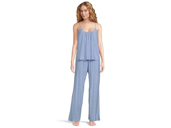 Eberjey The Tencel Modal Cami Pants Pajama Set Pajama Sets Seashell Navy - Blue