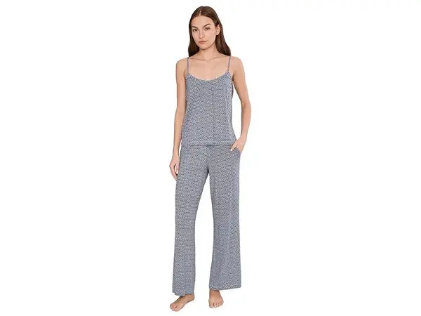 Eberjey Gisele Printed Cami Pants Pj Set Pajama Sets Nordic Stripes Vista/ Ivory - Gray