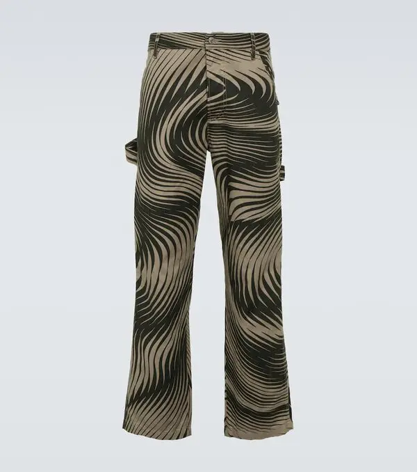 Dries Van Noten Cotton And Linen Wide-leg Pants