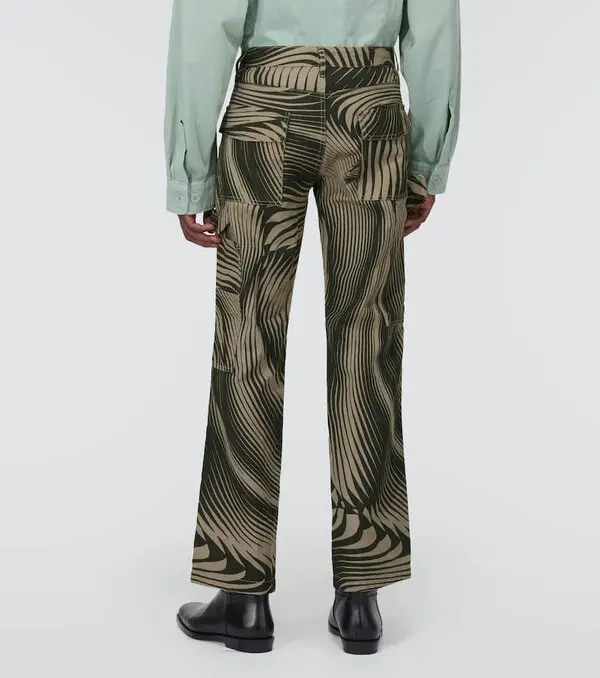 Dries Van Noten Cotton And Linen Wide-leg Pants