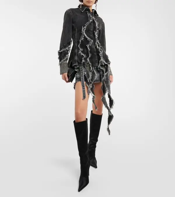 Blumarine Denim Mini Skirt - Black