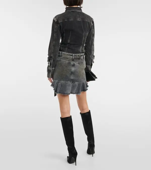 Blumarine Denim Mini Skirt - Black