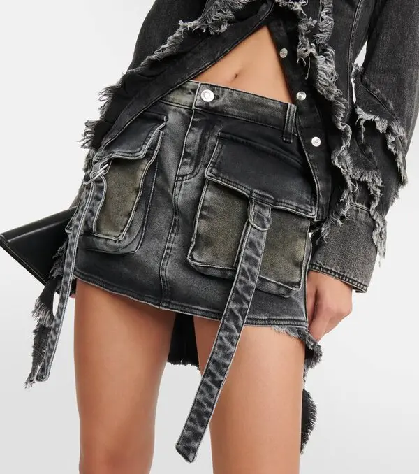 Blumarine Denim Mini Skirt - Black