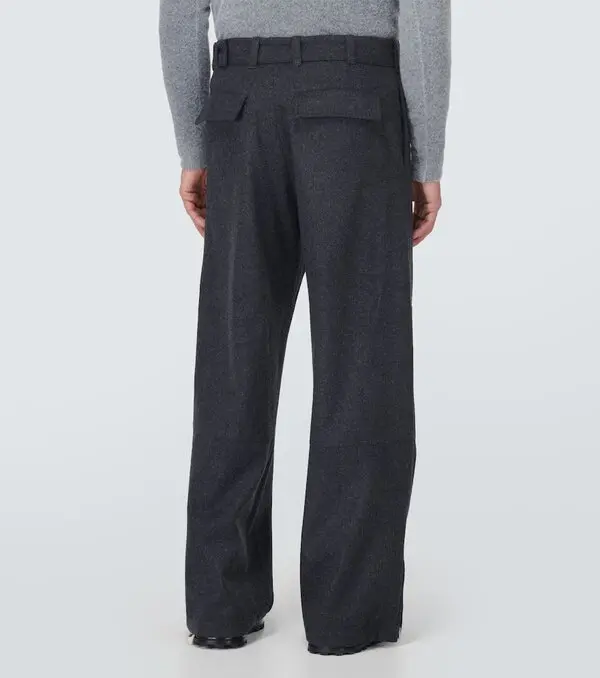 JIL SANDER Wide-leg Virgin Wool Pants