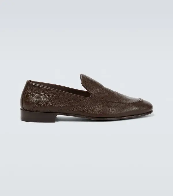 Manolo Blahnik Truro Leather Loafers