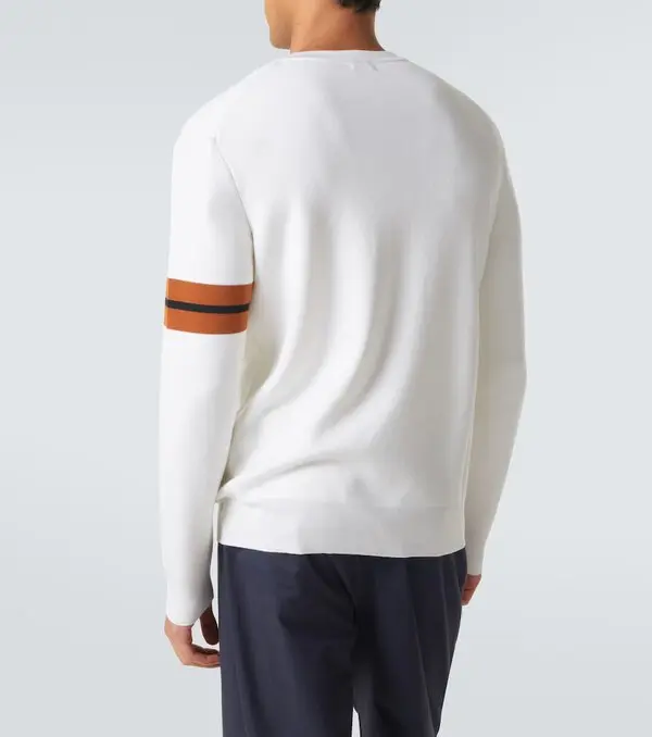Zegna Ribbed-knit Wool Sweater - White