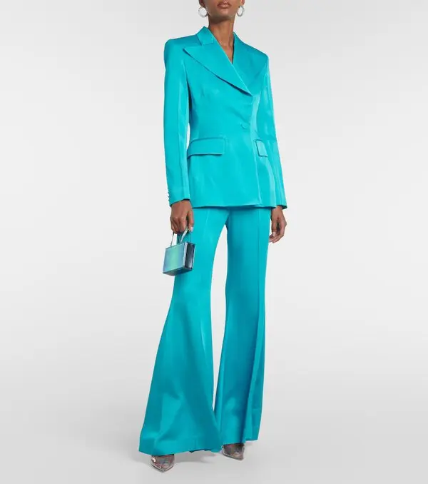 Nina Ricci High-rise Flared Pants - Blue