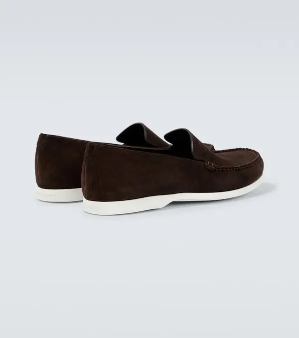 Manolo Blahnik Suede Loafers - Brown