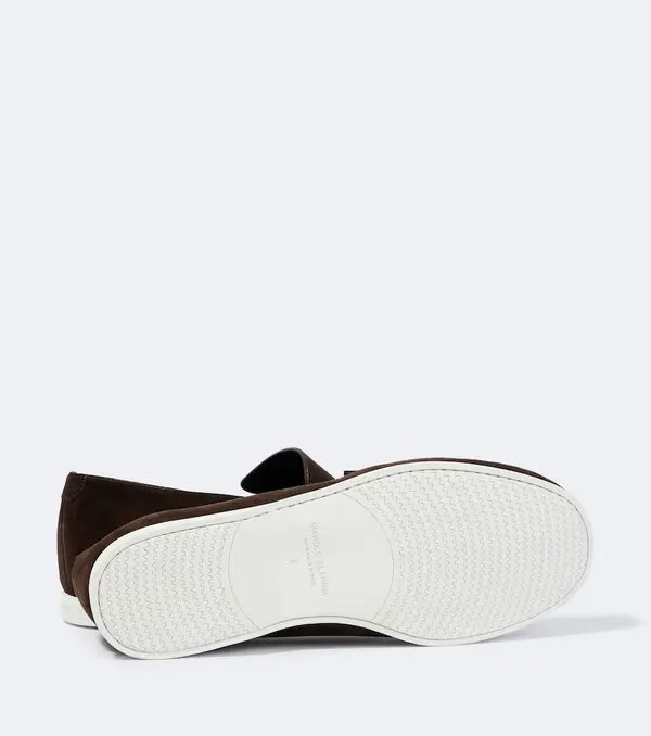 Manolo Blahnik Suede Loafers - Brown