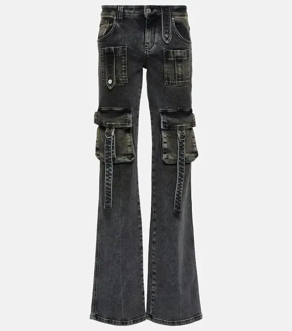 Blumarine Low-rise Denim Cargo Pants