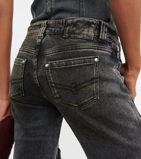 Blumarine Low-rise Denim Cargo Pants