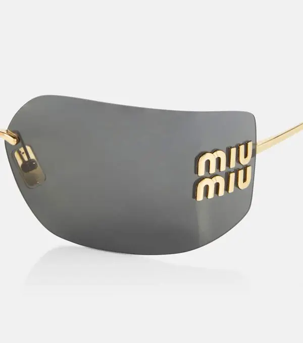 Miu Miu Logo Rectangle Sunglasses