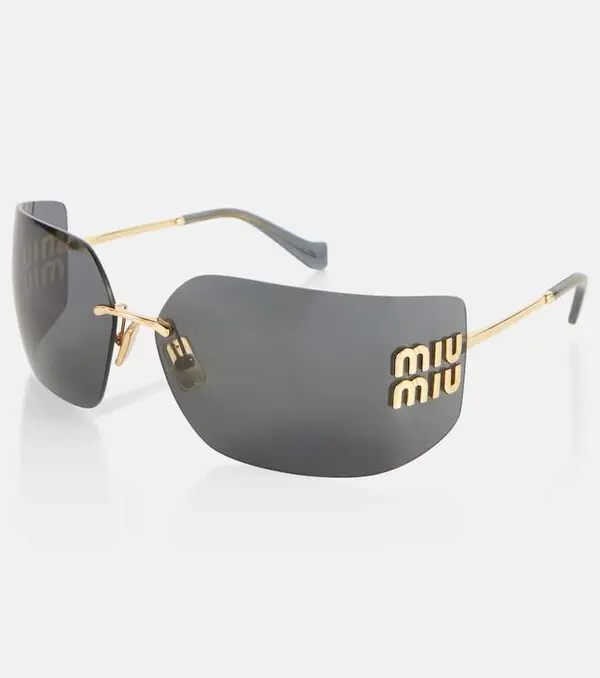Miu Miu Logo Rectangle Sunglasses