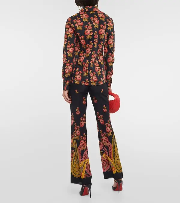 Etro Floral Cotton-blend Shirt - Multicoloured