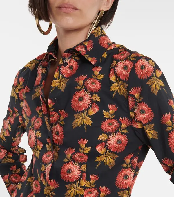 Etro Floral Cotton-blend Shirt - Multicoloured