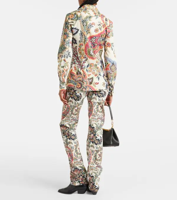 Etro Floral Cotton-blend Shirt - Multicoloured