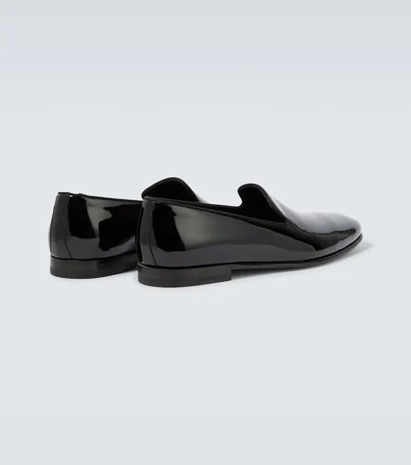 Manolo Blahnik Mario Patent Leather Loafers