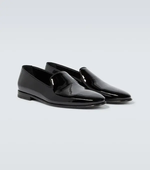 Manolo Blahnik Mario Patent Leather Loafers