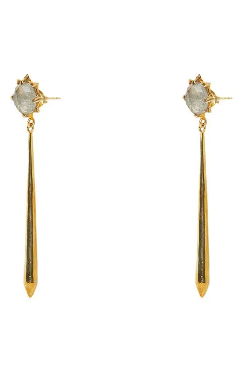 Argento Vivo Linear Drop Earrings - Gold