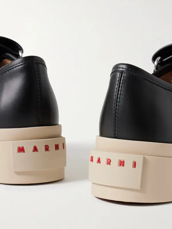 Marni Pablo Leather Mary Jane Platform Sneakers - Black