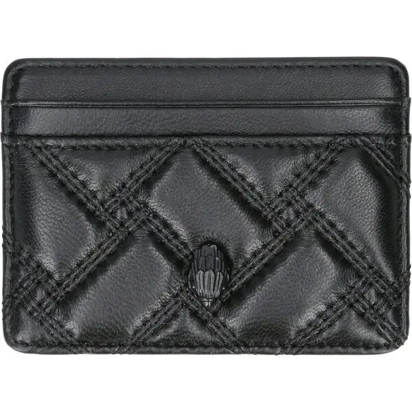 Kurt Geiger Kensington Drench Leather Card Holder - Black