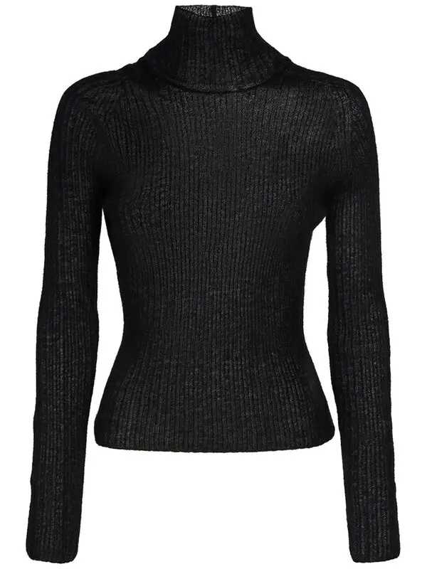 Saint Laurent Mohair Blend Turtleneck Sweater