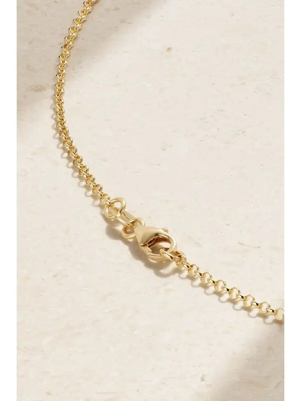 FOUNDRAE Strength Heart Beat 18-karat Enamel Necklace