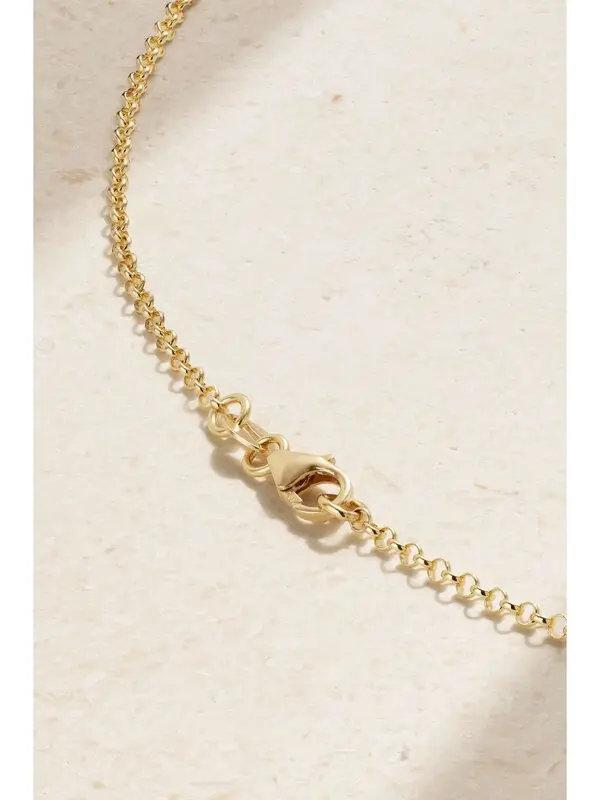 FOUNDRAE Strength Heart Beat 18-karat Enamel Necklace