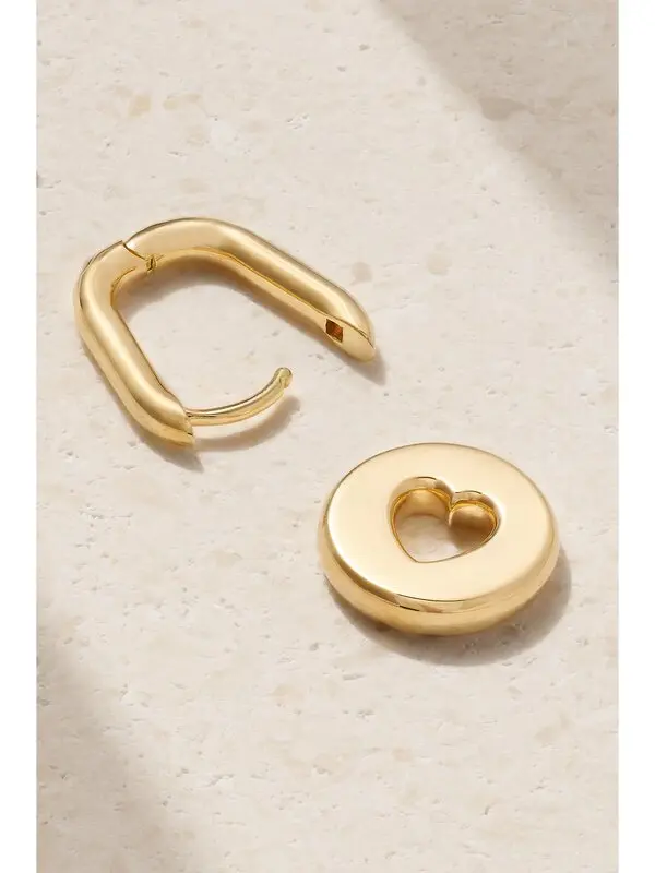 FOUNDRAE Love Petite Chubby Heart Beat 18-karat Single Earring