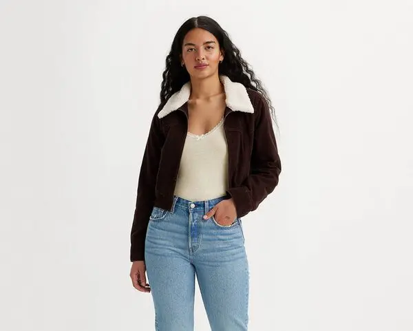 LEVI'S Slim Sherpa Corduroy Trucker Jacket