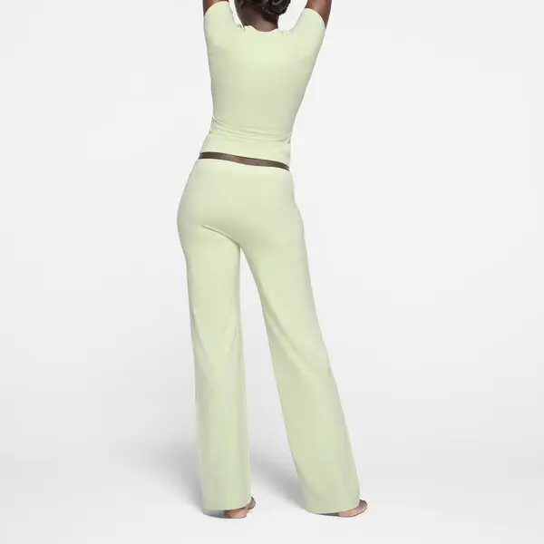 SKIMS Cotton Jersey Straight Leg Pant - Pistachio