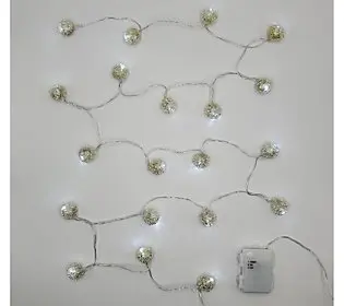 LUMABASE String Lights With 20 Silver Balls
