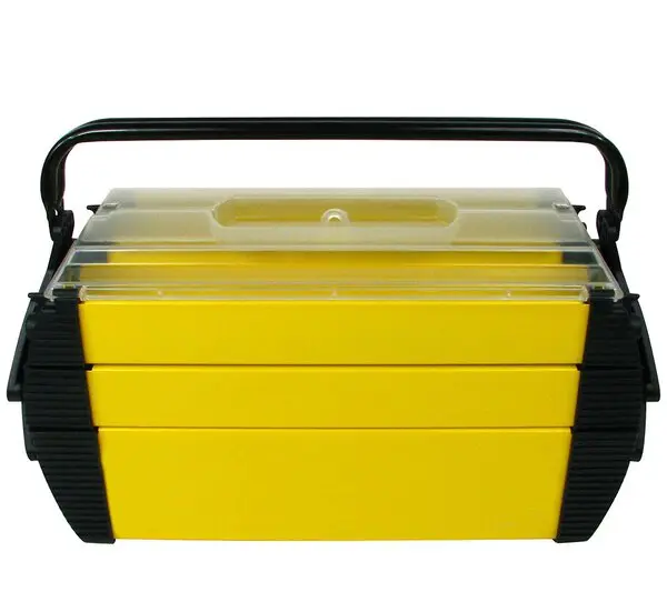 STALWART Portable Tool Box Rugged Tacklebox W /3 Tiers - One-color