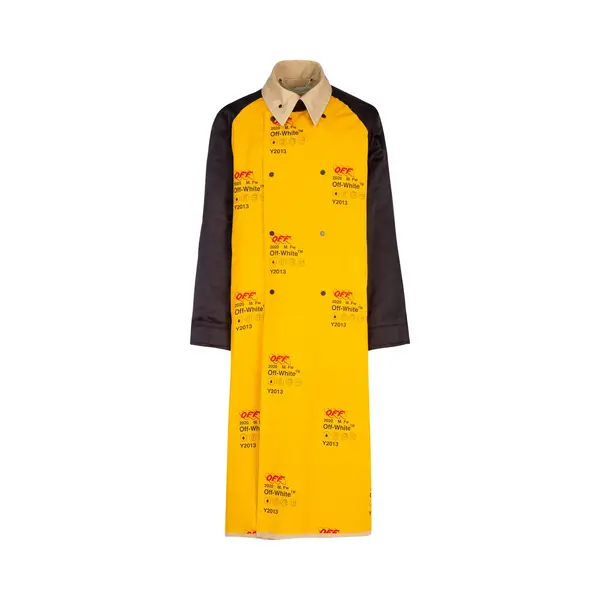 Off-White Industrial Oversized Trench Coat - Yellow