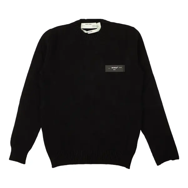 Off-White Logo Knit Crewneck Sweater - Black