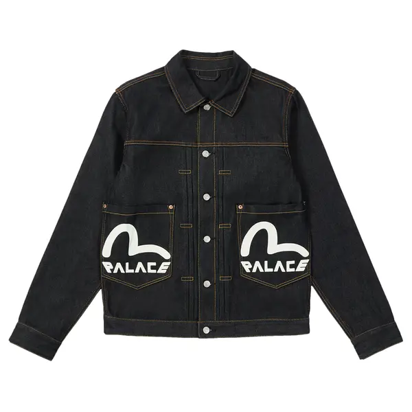 PALACE X Evisu Classic Seagull Denim Jacket - Blue
